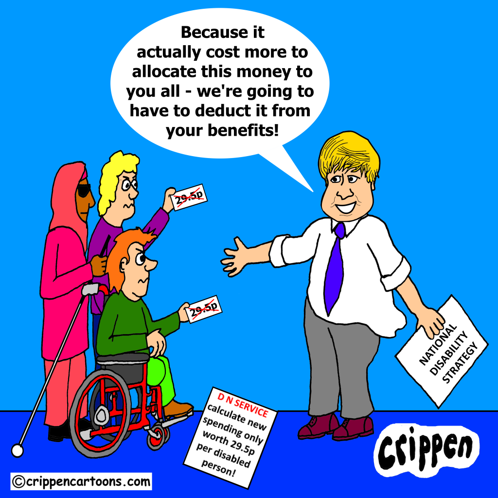 Cartoon Disabled Person Physically Handicapped Person Living Full